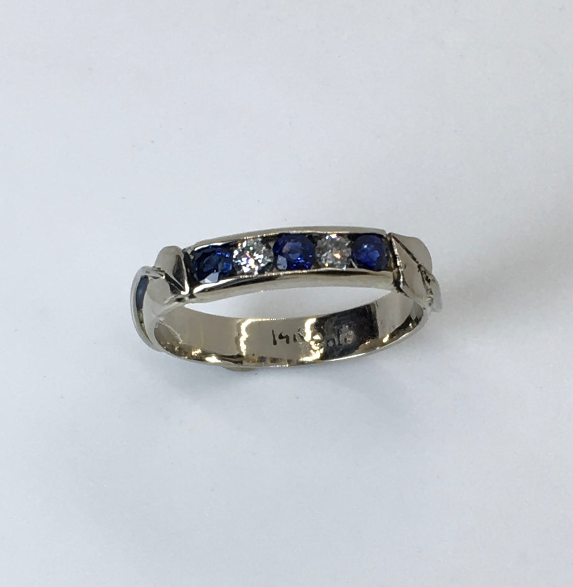 Ceylon Sapphire & Diamonds Channel Set Band – Cole Sheckler Jewelry